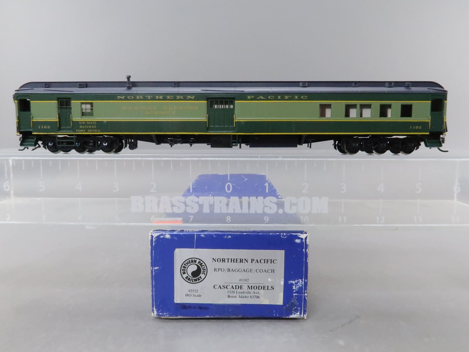 HO Brass Model - Cascade 2522 NP Northern Pacific RPO Baggage Coach ...