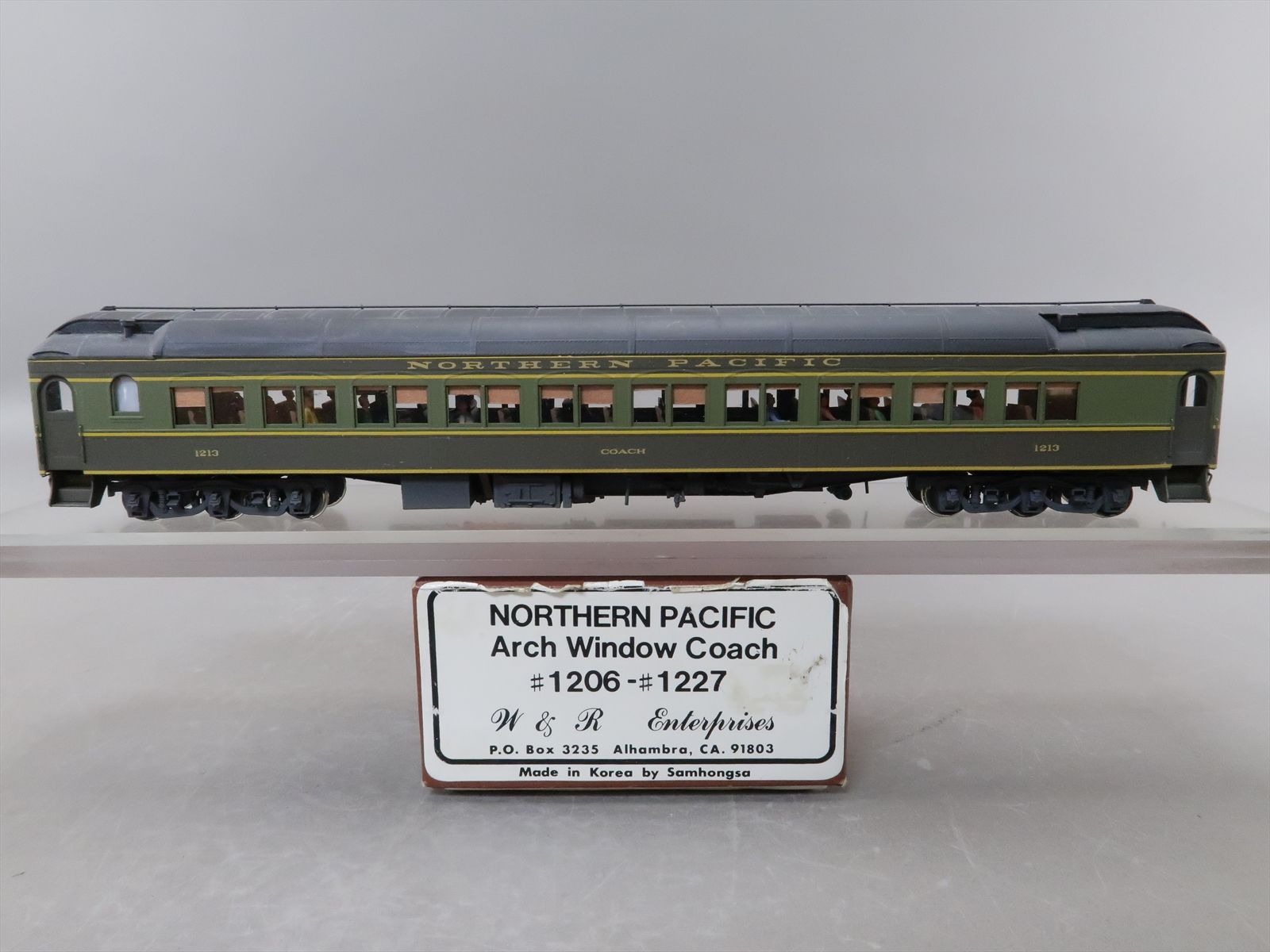 HO Brass Model - W&R NP Northern Pacific Arch Window Coach #1213 - Fair Custom + Weathered ...
