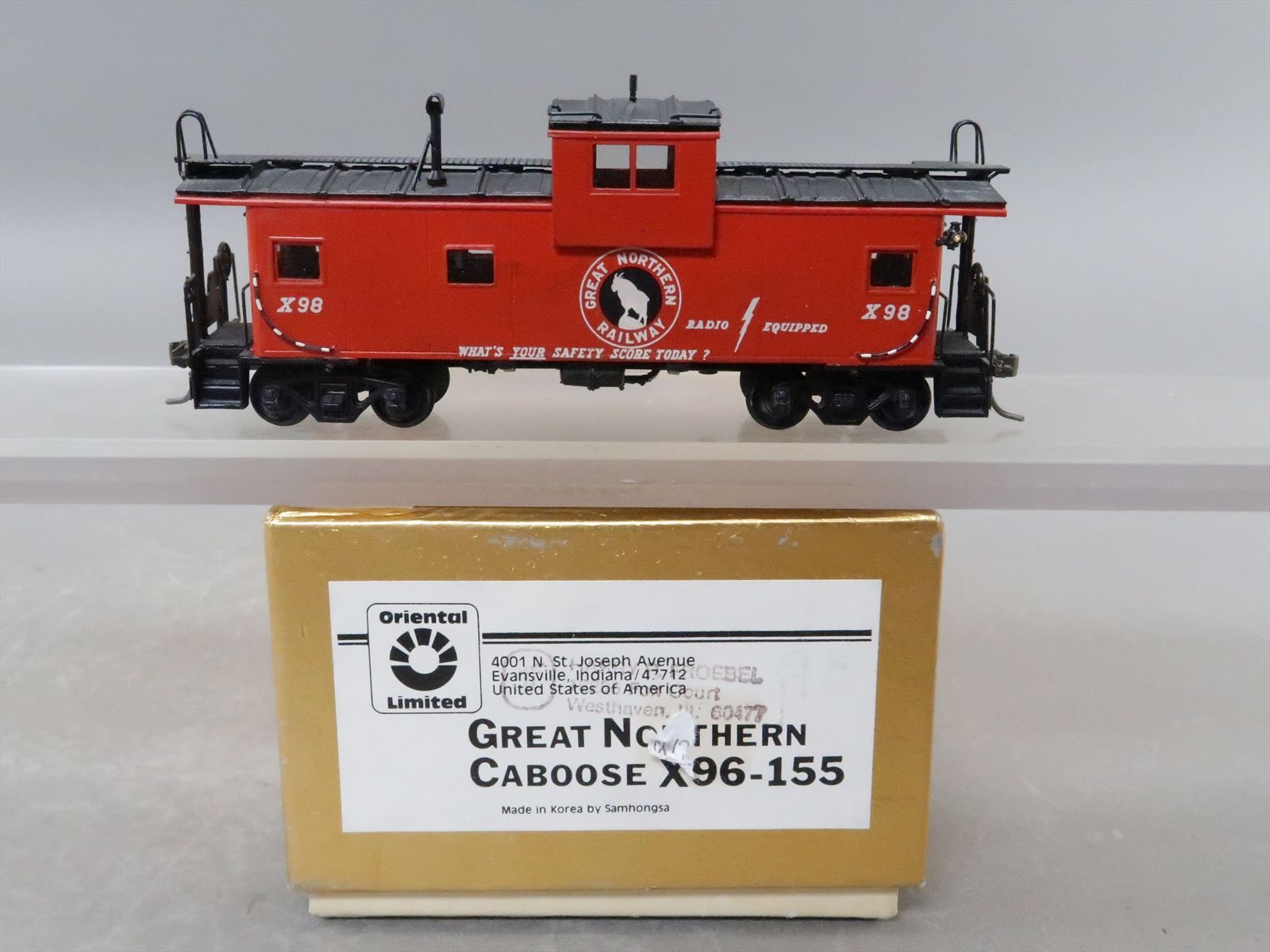 HO Brass Model - Oriental GN Great Northern Caboose #X98 - Custom ...