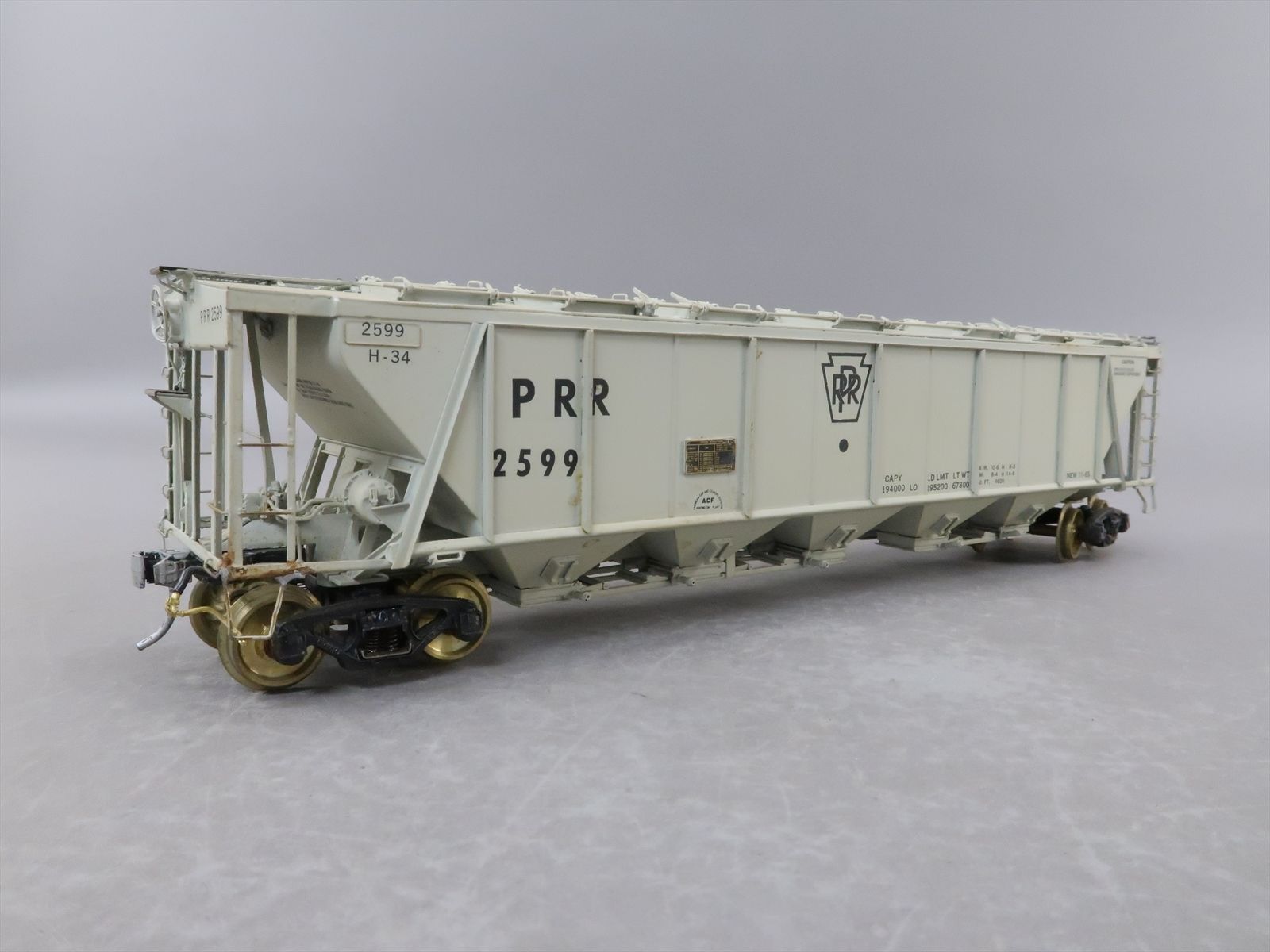 O Brass Model - OMI 0015 PRR Pennsylvania H-32 as H-34 Covered Hopper ...