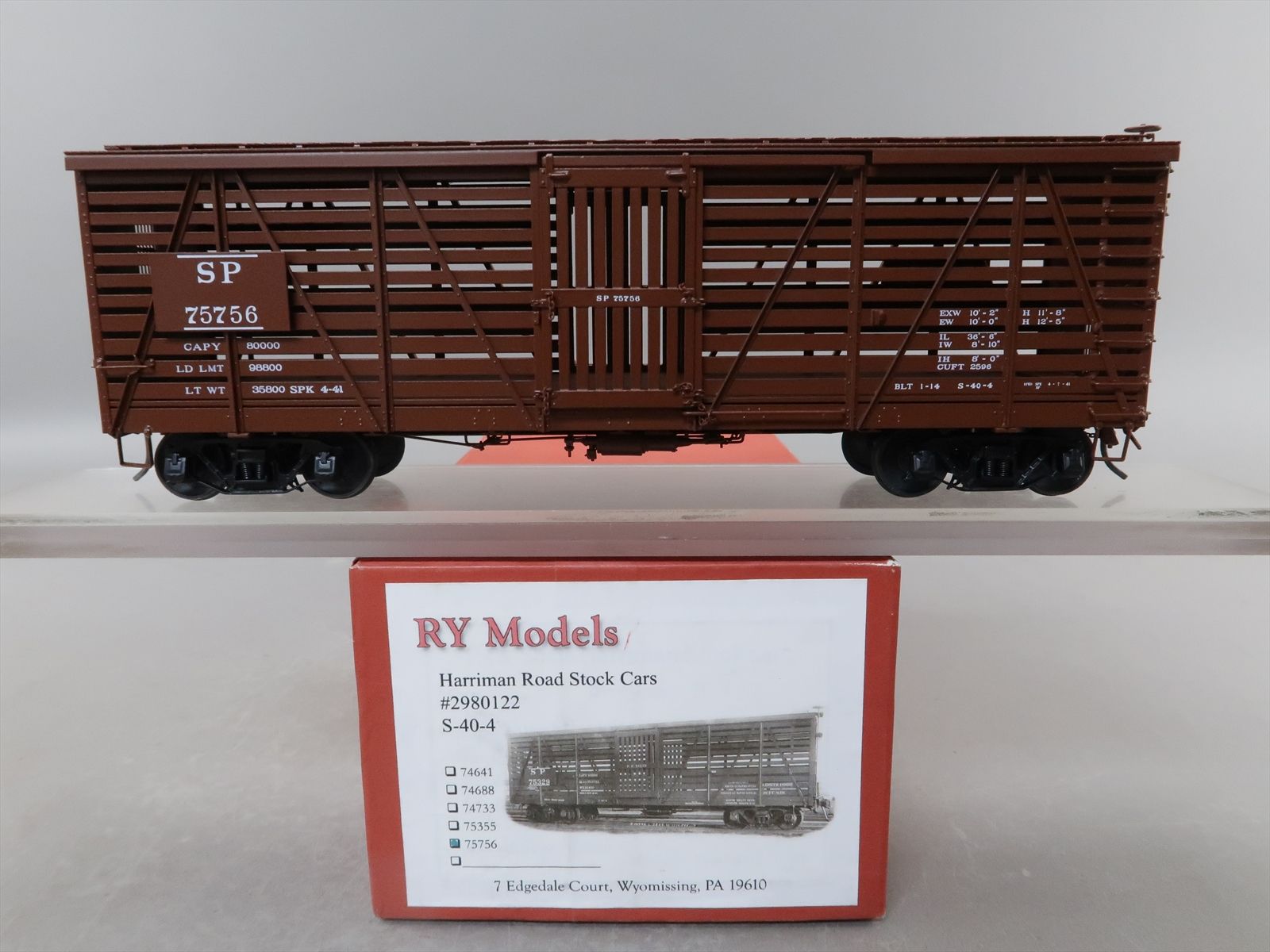 O Brass Model - Rich Yoder RYM 2980122 SP Southern Pacific Harriman ...