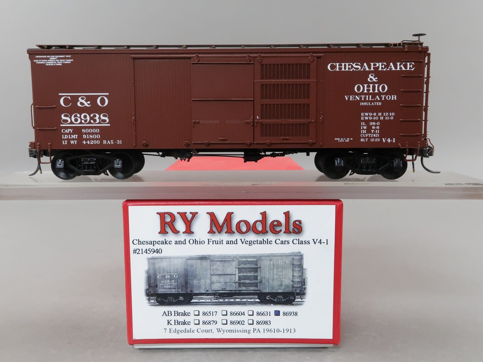 O Brass Model - RYM Rich Yoder 2145940 C&O Chesapeake & Ohio Fruit ...