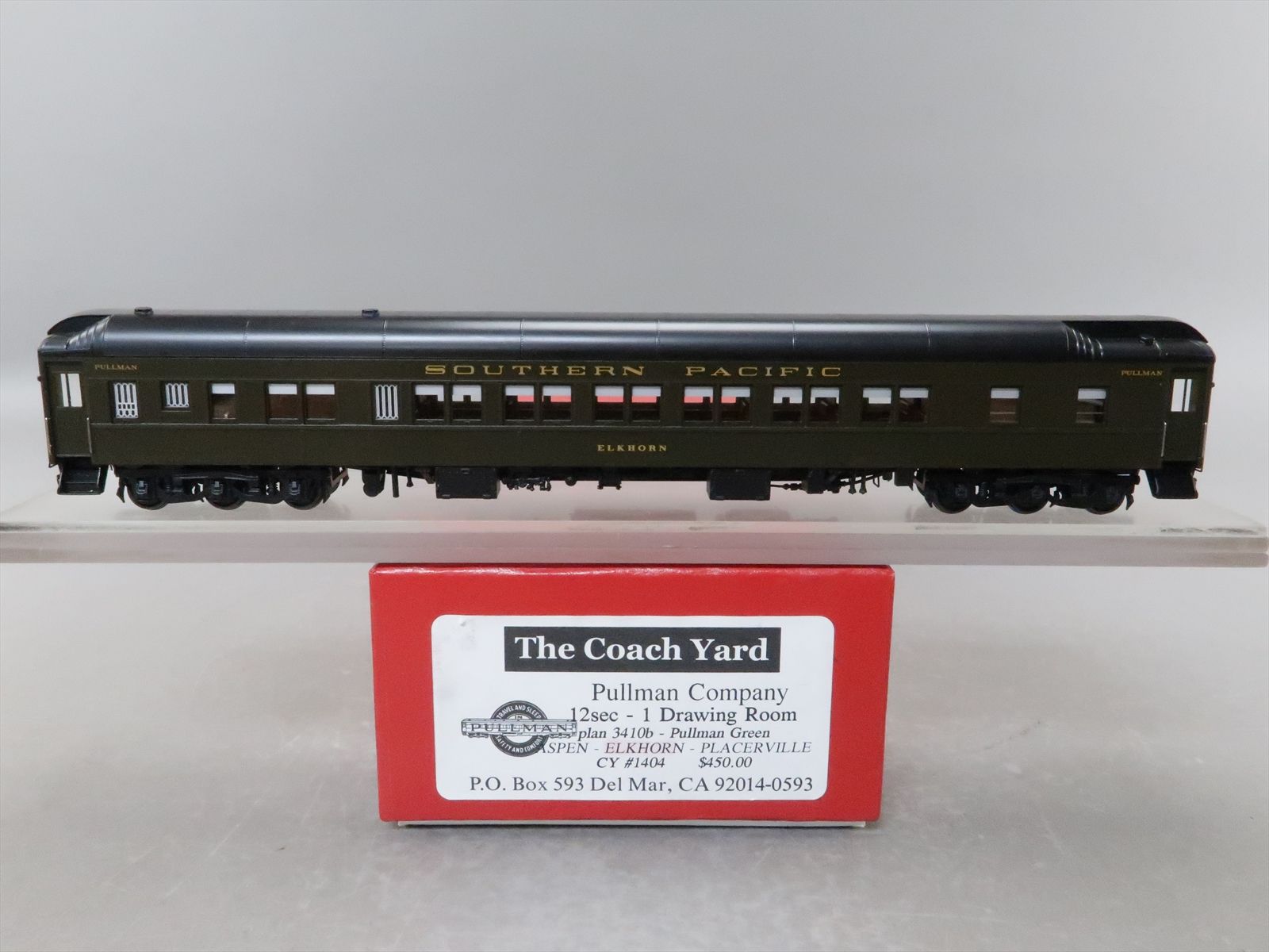 HO Brass Model - TCY 1404.1 UP Union Pacific 12-1 Sleeper ELKHORN - F/P ...