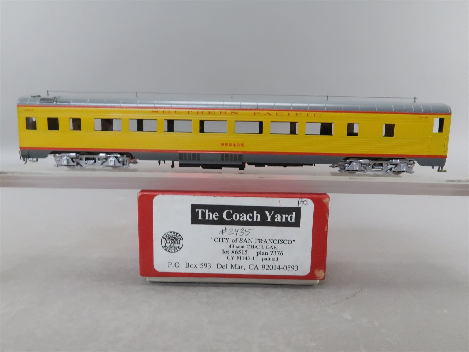 HO Brass Model - TCY 1143.1 SP Southern Pacific 48 Seat Chair Car City ...