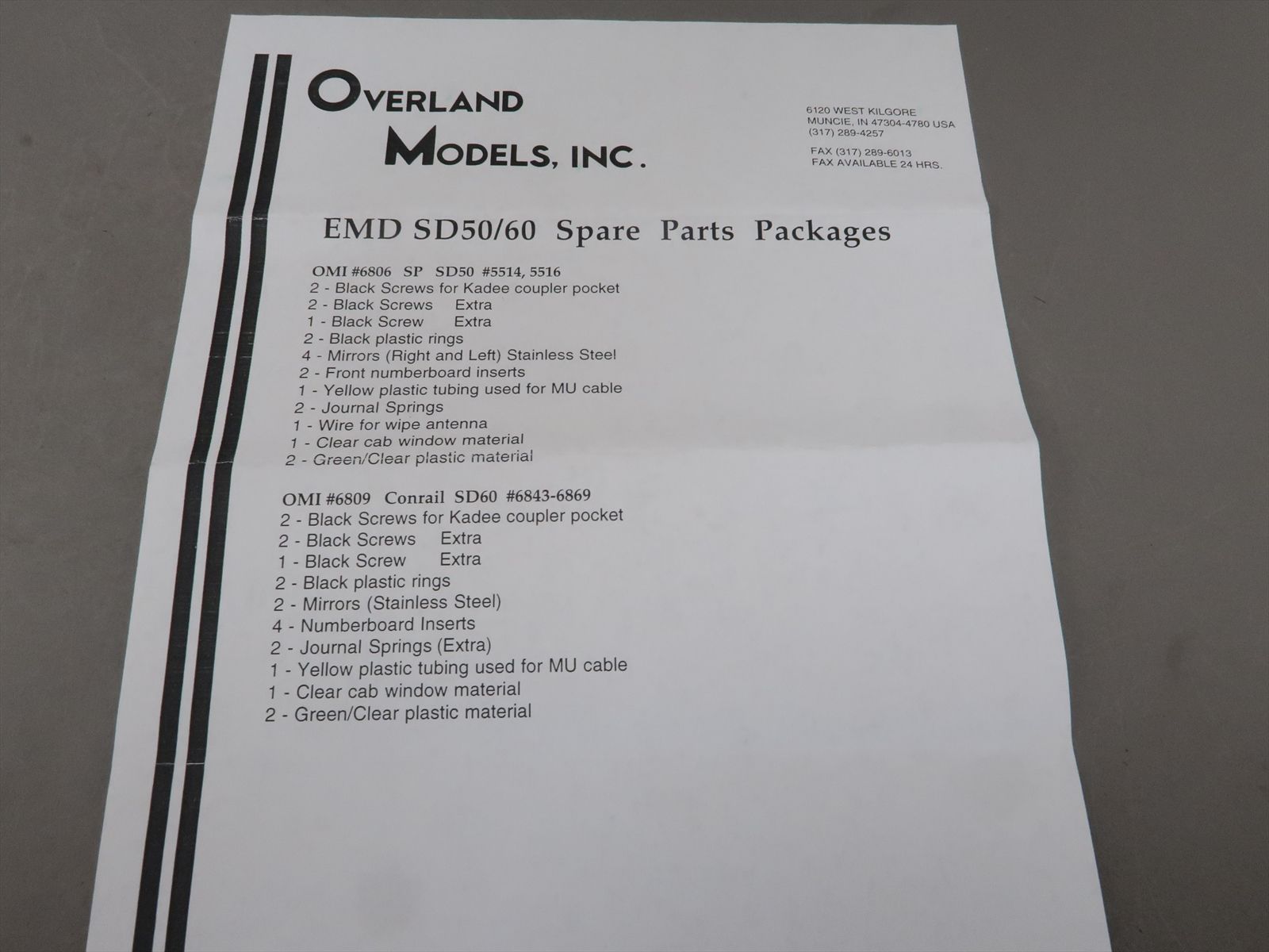 HO Brass Model - OMI 6806.1 SP Southern Pacific SD50 #5514 - F/P CPOMI ...