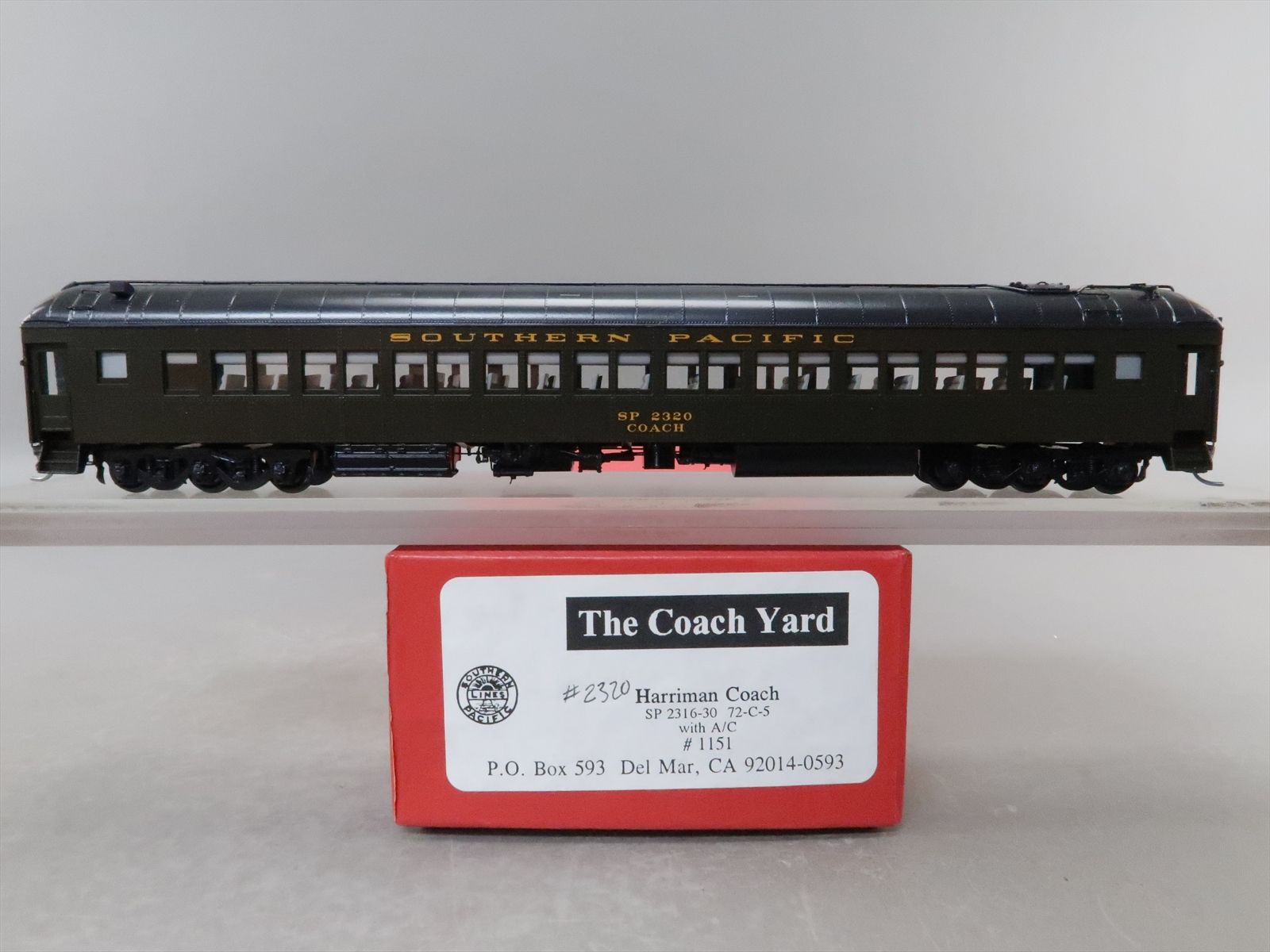 HO Brass Model - TCY 1151 SP Southern Pacific Harriman Coach w/ A/C ...