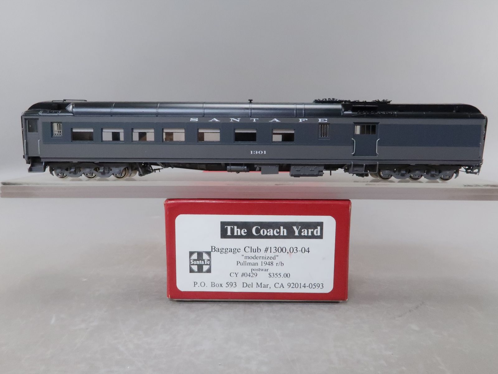 HO Brass Model - TCY 0429 The Coach Yard ATSF Santa Fe 1948 Pullman ...