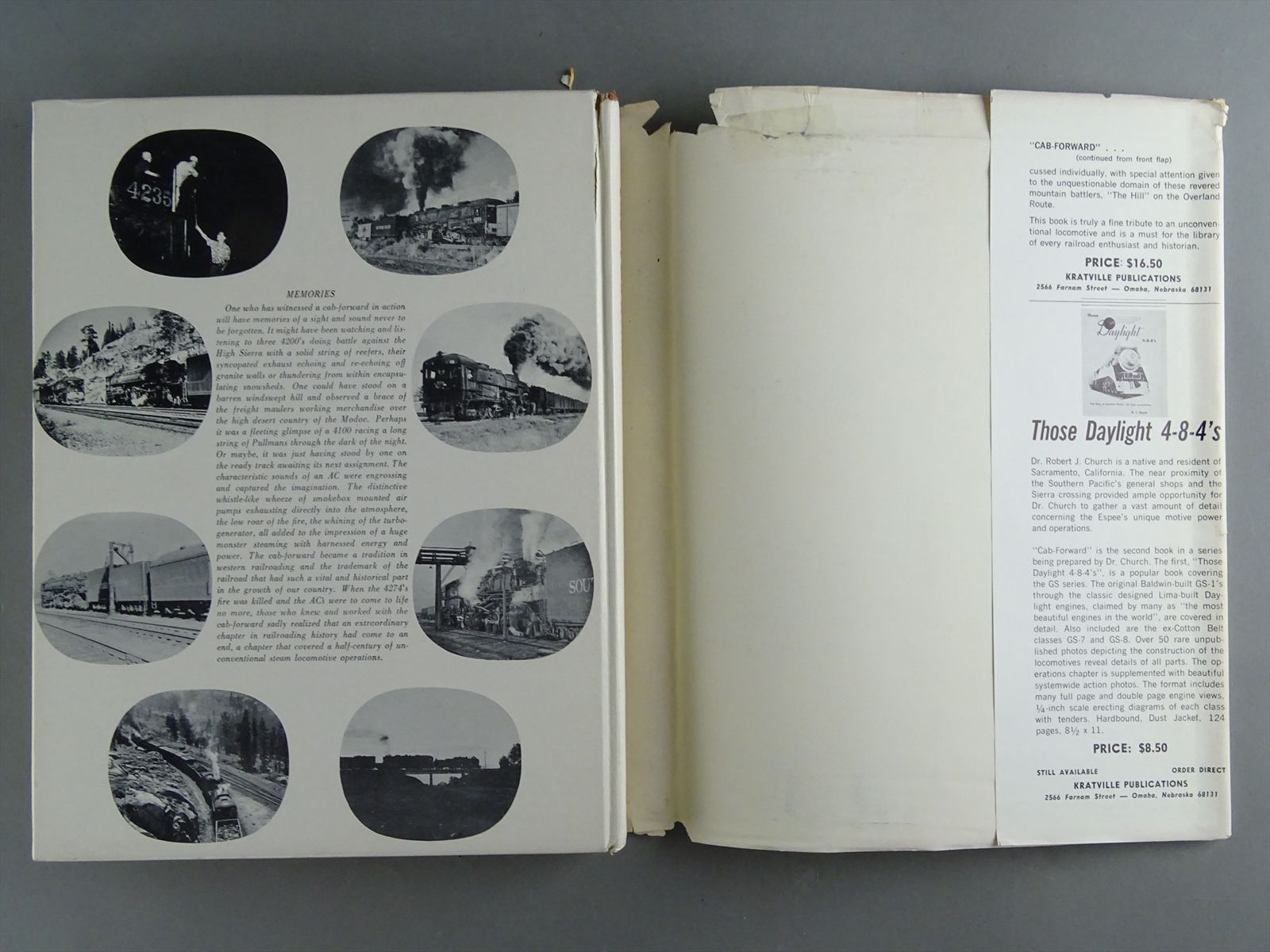 Railroad Book - Cab-Forward - Robert J. Church - 216 Pages