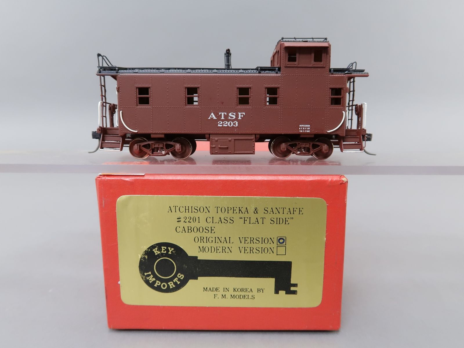 HO Brass Model - Key AT&SF Santa Fe Flat Side Caboose #2203 Class ...