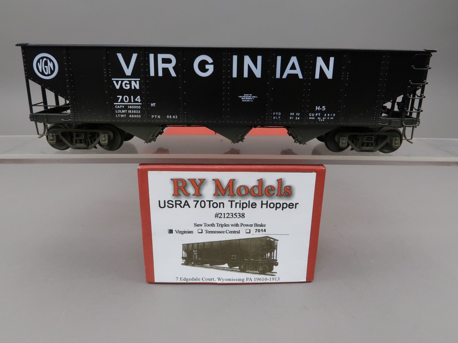 O Brass Model - RYM Yoder 2123538 VGN Virginian USRA 70 Ton Triple ...