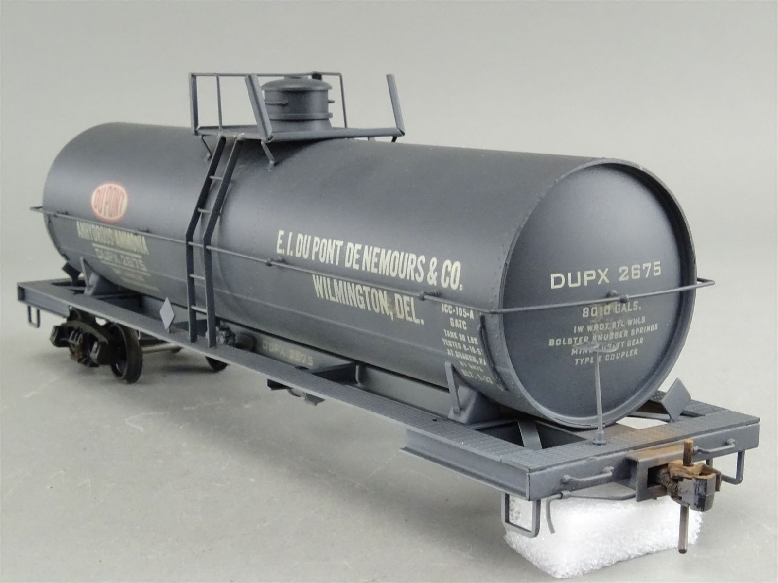 O Brass Model - USH US Hobbies 305 DUPX Dupont 10,000 Gallon Chemical Tank Car #2675 - Custom ...