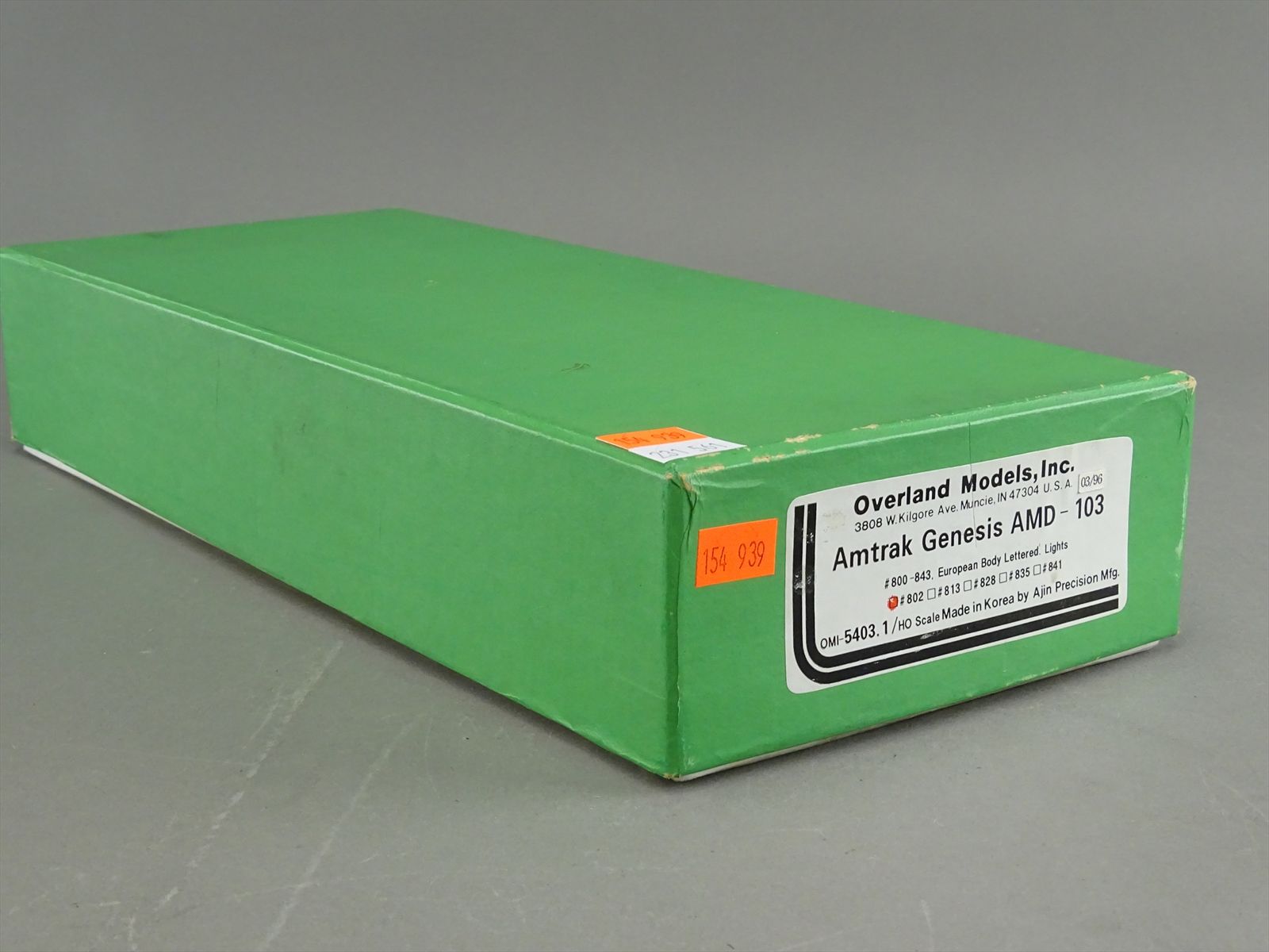 HO Brass Model - OMI 5403.1 Amtrak AMD-103 Streamlined European Car ...