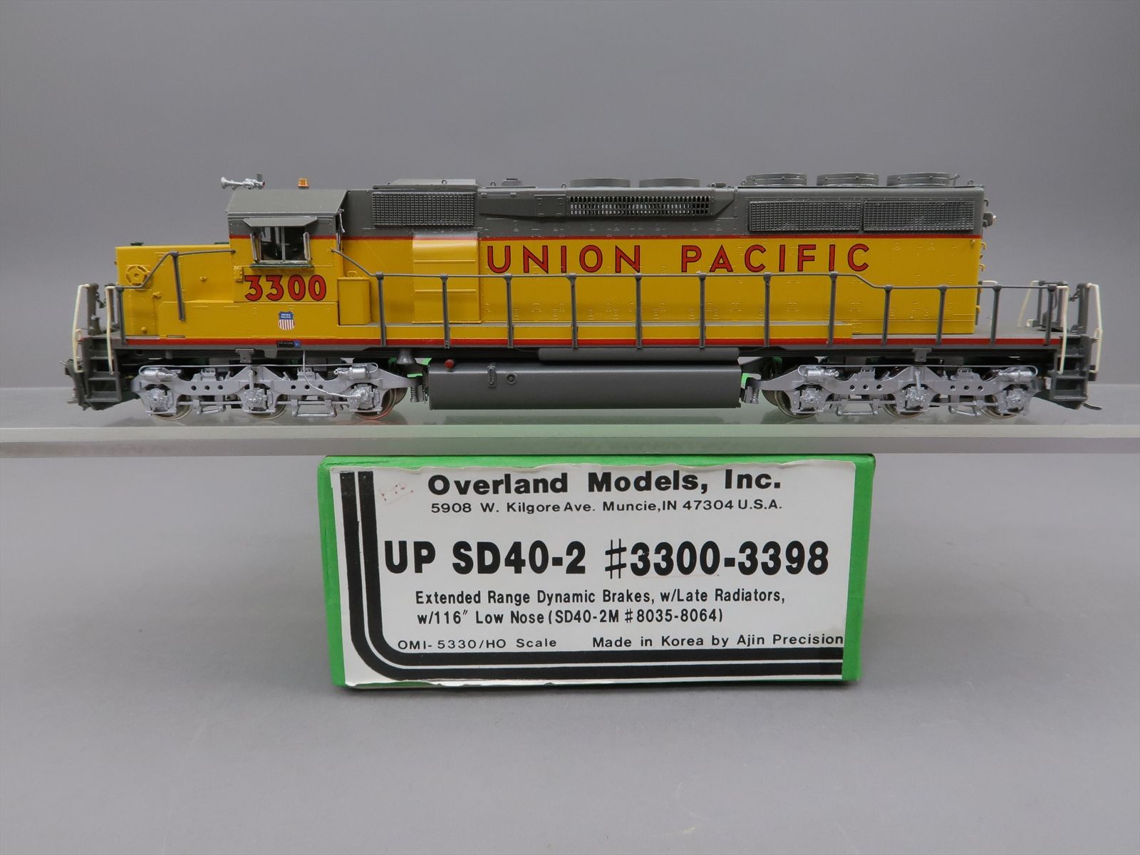 HO Brass Model - OMI 5330 UP Union Pacific SD40-2 Extended Range Dynamic Brakes Low Nose Late ...