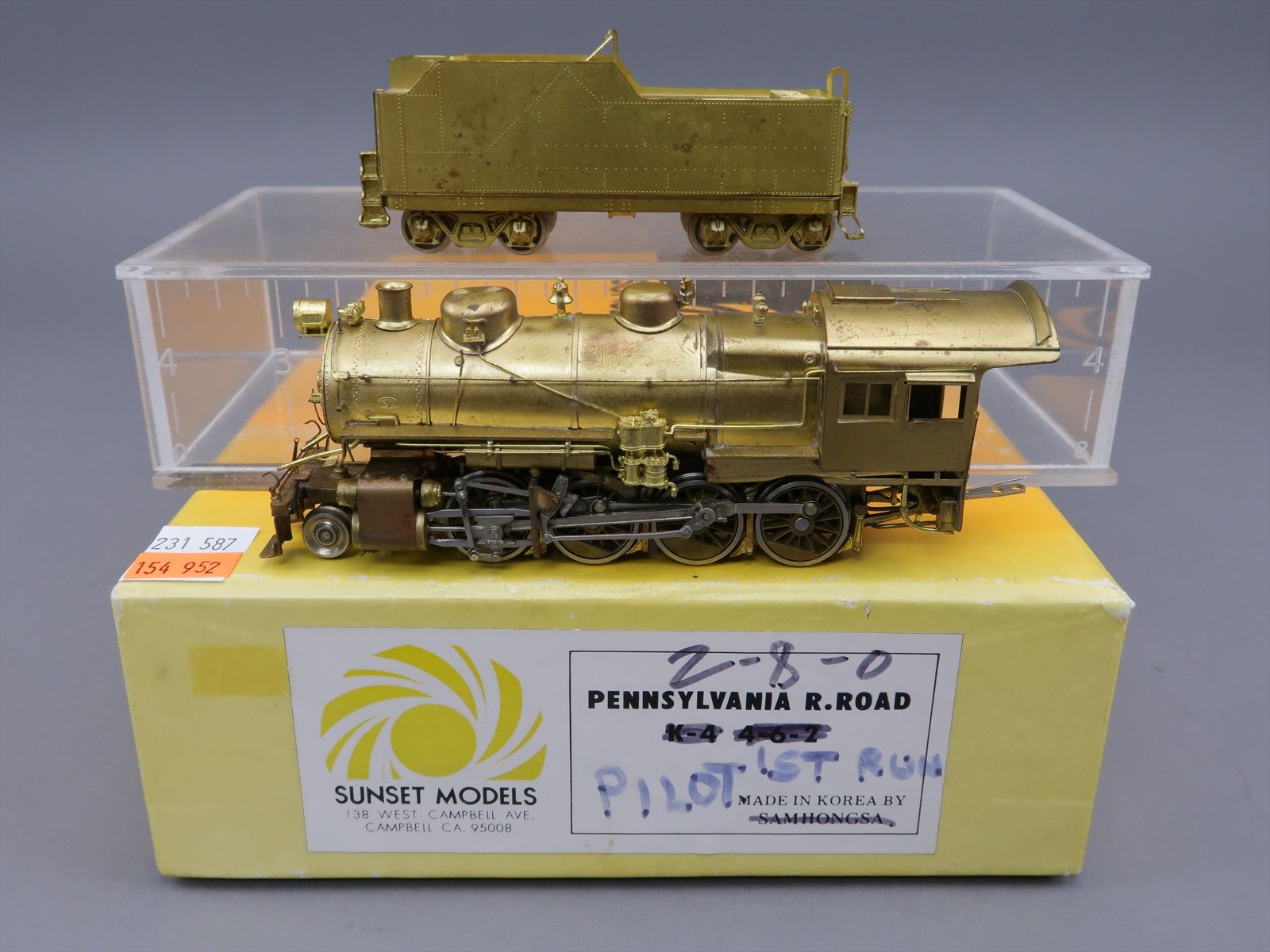 HO Brass Model - Sunset PRR Pennsylvania H-8 2-8-0 - Unpainted - 1979 ...