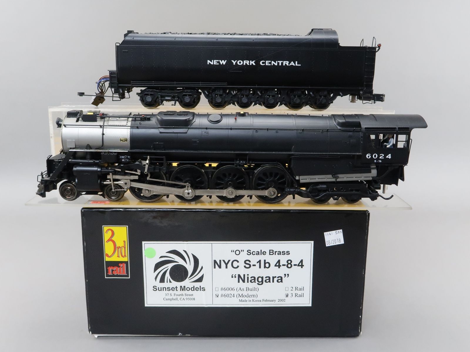 O 3-Rail Brass Model - Sunset NYC New York Central 4-8-4 S-1b Niagara #6024 - F/P - 2002 Run ...