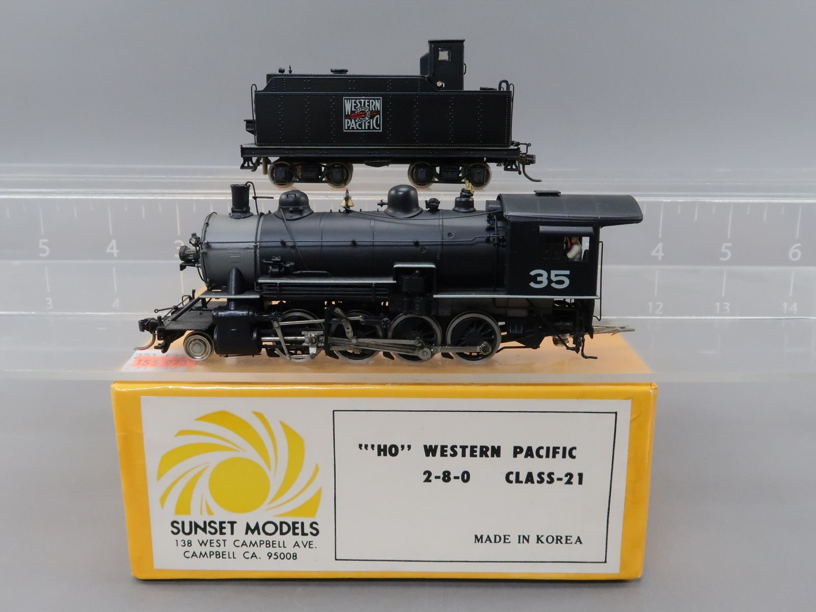 HO Brass Model - Sunset WP Western Pacific 2-8-0 Class 21 #35 - Custom ...