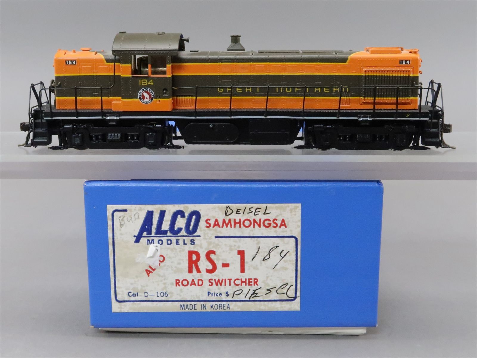 HO Brass Model - ALCO D-106 GN Great Northern RS-1 #184 - Custom - 1982 ...