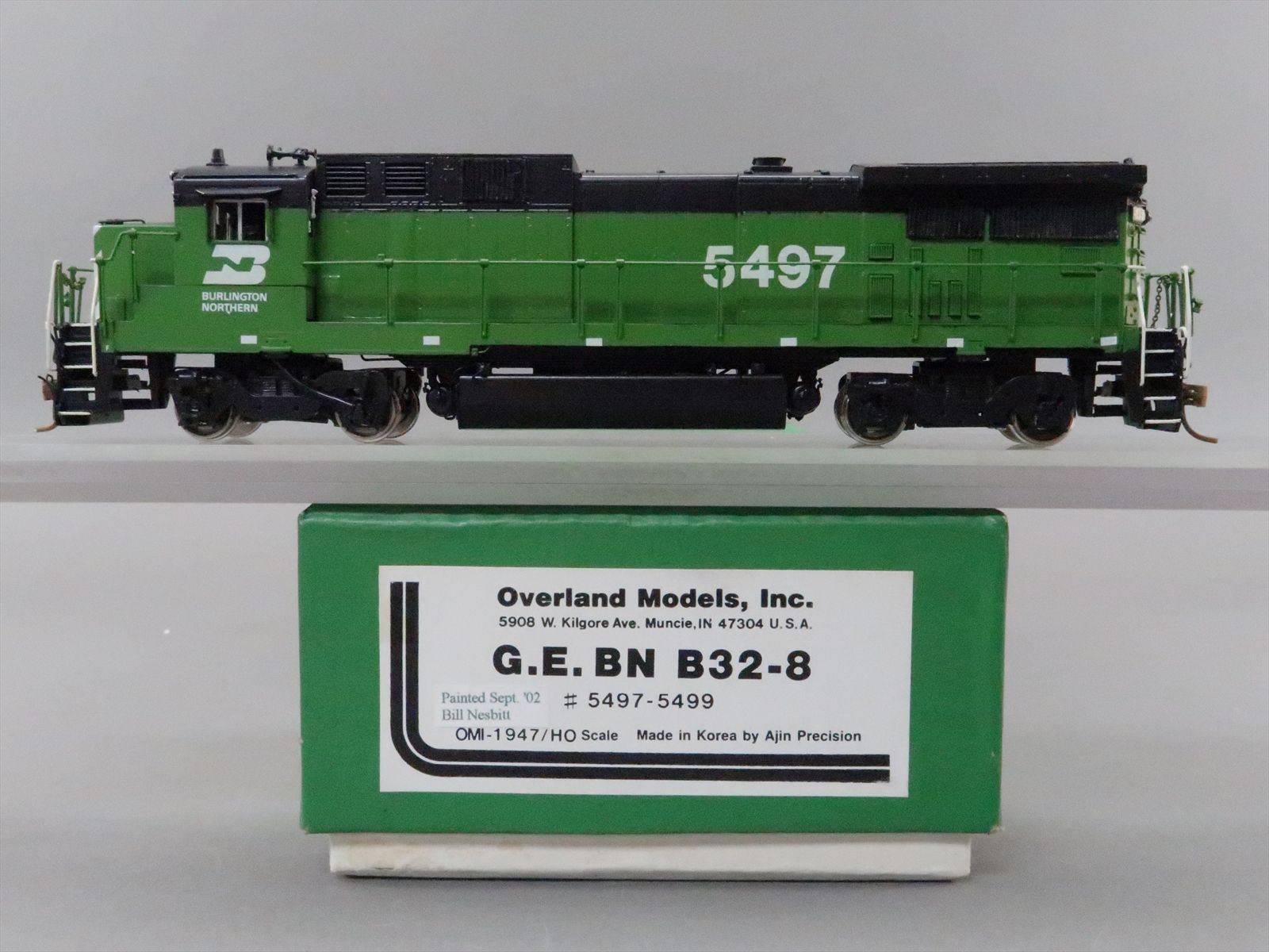 HO Brass Model - OMI 1947 BN Burlington Northern GE B32-8 #5497 - Custom by Bill Nesbitt - 1987 ...