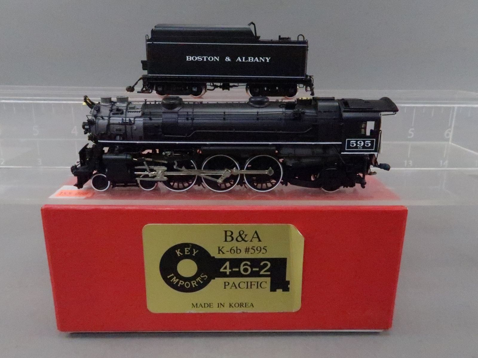 HO Brass Model - Key B&A Boston & Albany K-6b 4-6-2 Pacific #595 - F/P - Sam Tech