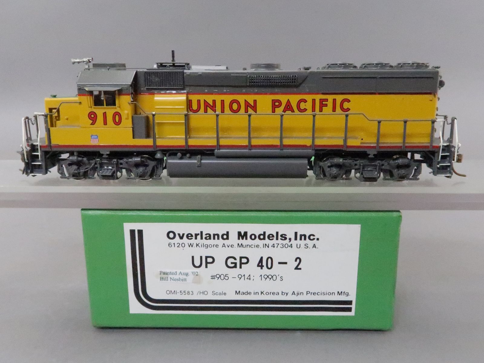 HO Brass Model - OMI 5583 UP Union Pacific GP40-2 1990's Era #910 - Custom by Bill Nesbitt ...