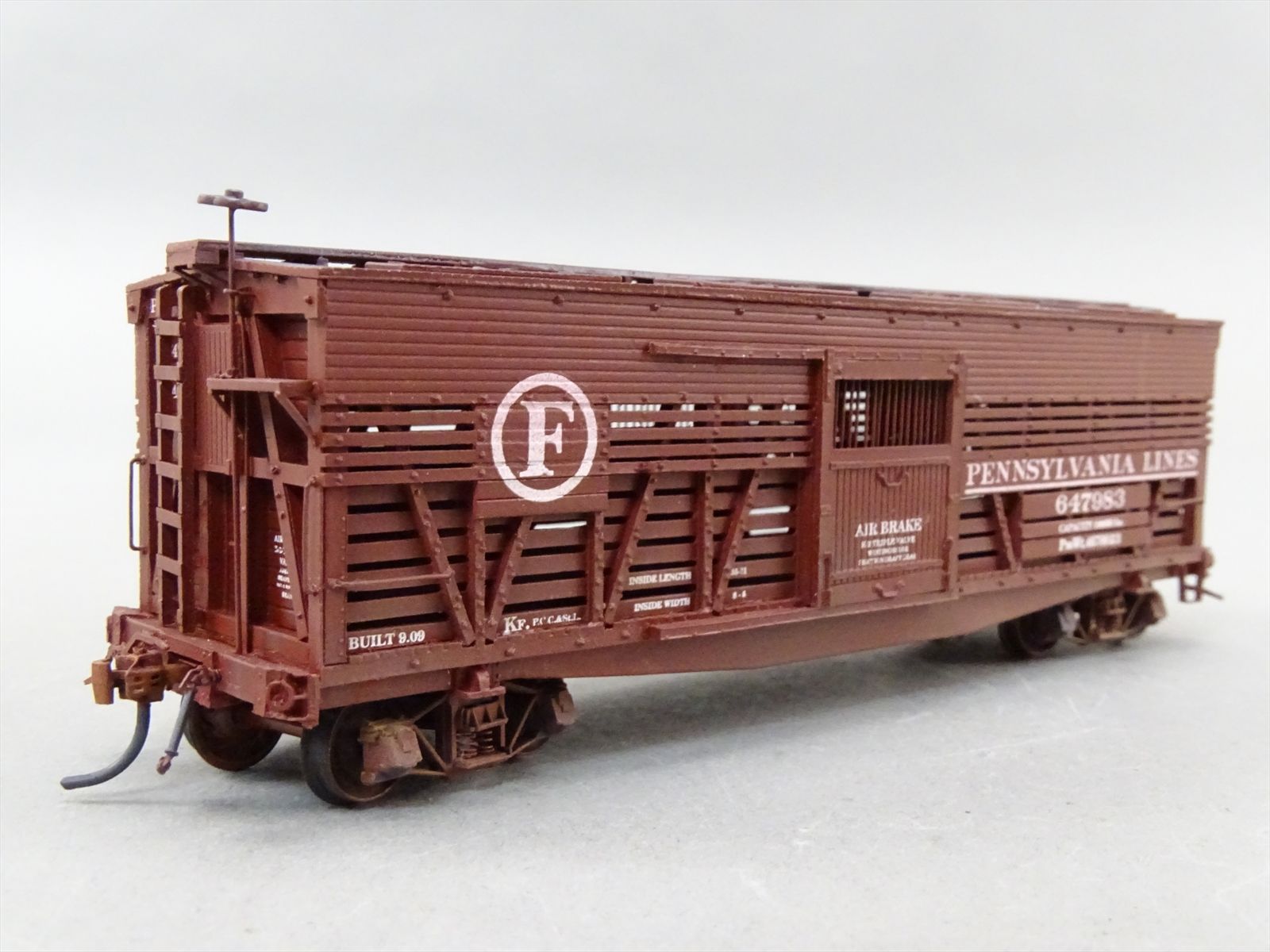 HO Plastic / Resin - PRR Pennsylvania Livestock K2 Stock Car #647983 ...
