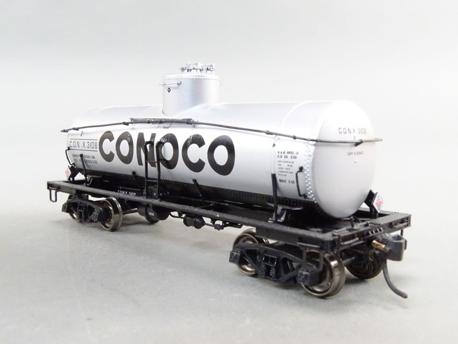 HO Built-Up Metal Car Kit - Thomas Tank CONX Conoco Single Dome Tank Car #3108 - F/P - No Box ...
