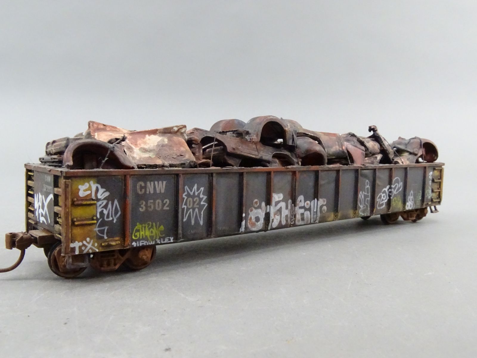 HO Plastic / Resin - C&NW Chicago & Northwestern Scrap Gondola #3502 ...