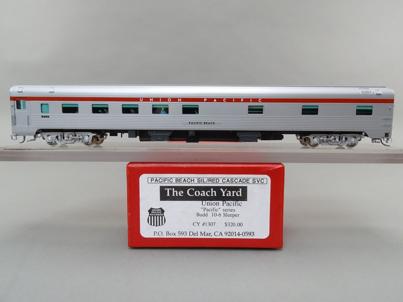 HO Brass Model - TCY 1307 UP Union Pacific 10-6 Budd Sleeper Pacific ...