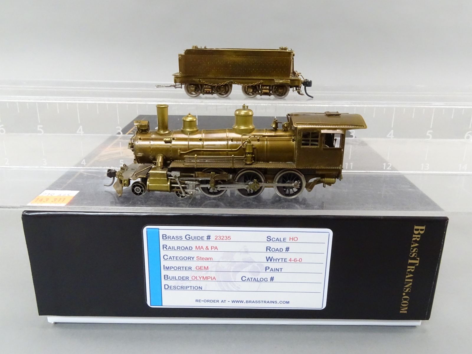 HO Brass Model - Gem EH-108 MA&PA Maryland & Pennsylvania 4-6-0 ...