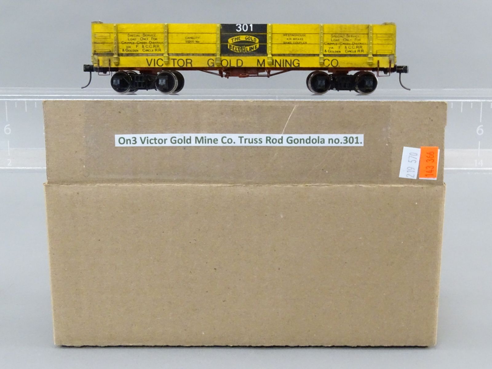 On3 Hybrid Built Up Kit - Victor Gold Mining Co. Truss Rod Gondola #301 ...