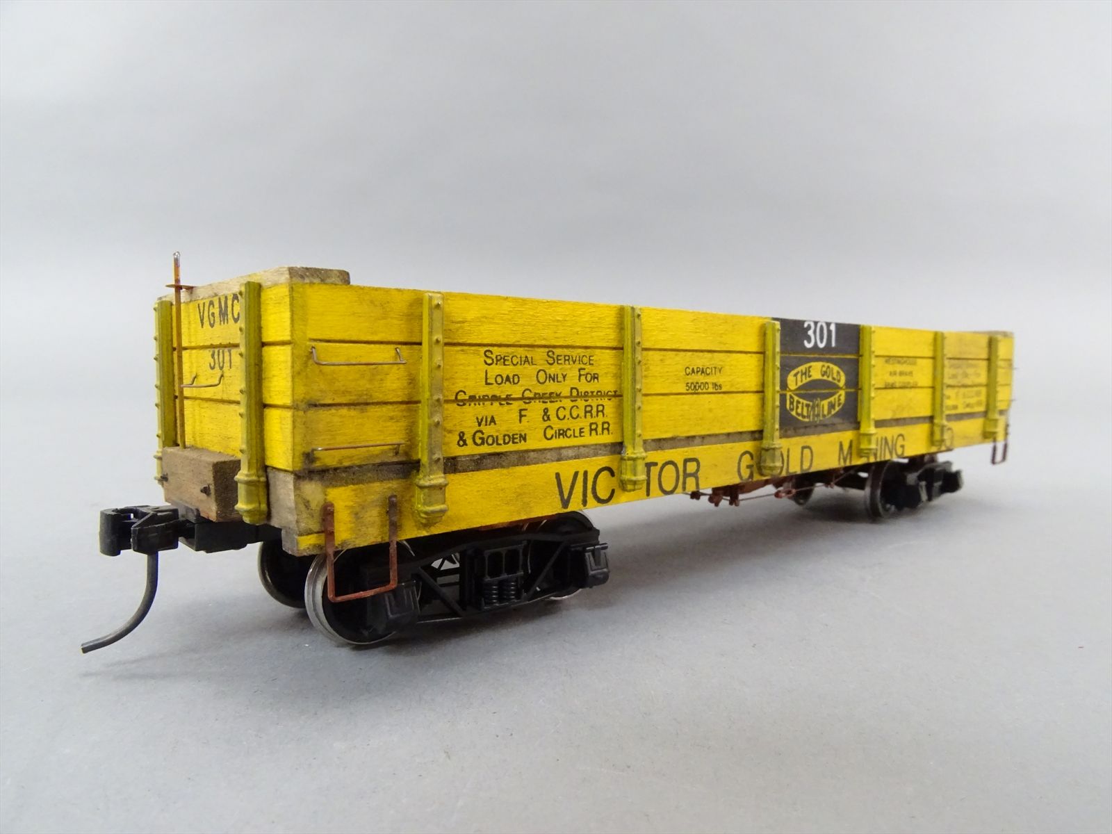 On3 Hybrid Built Up Kit - Victor Gold Mining Co. Truss Rod Gondola #301 ...