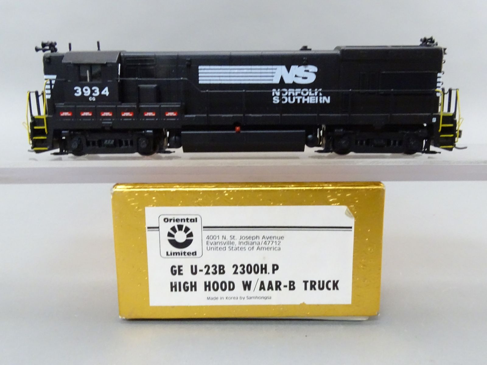 HO Brass Model - Oriental NS Norfolfk Southern U-23B High Hood #3934 - Custom - Samhongsa
