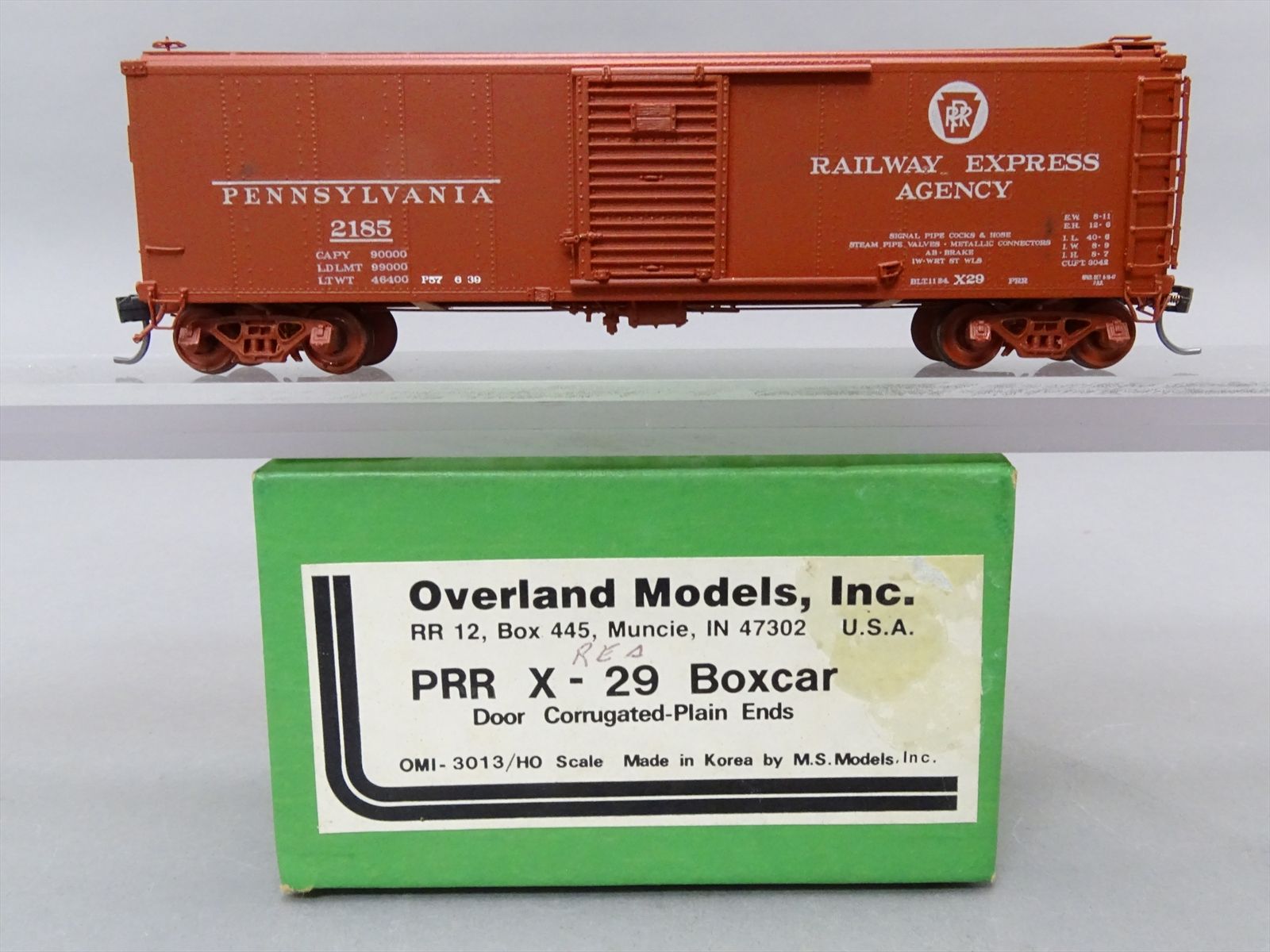 HO Brass Model Train - OMI 3013 PRR Pennsylvania X-29 Boxcar #2185 ...