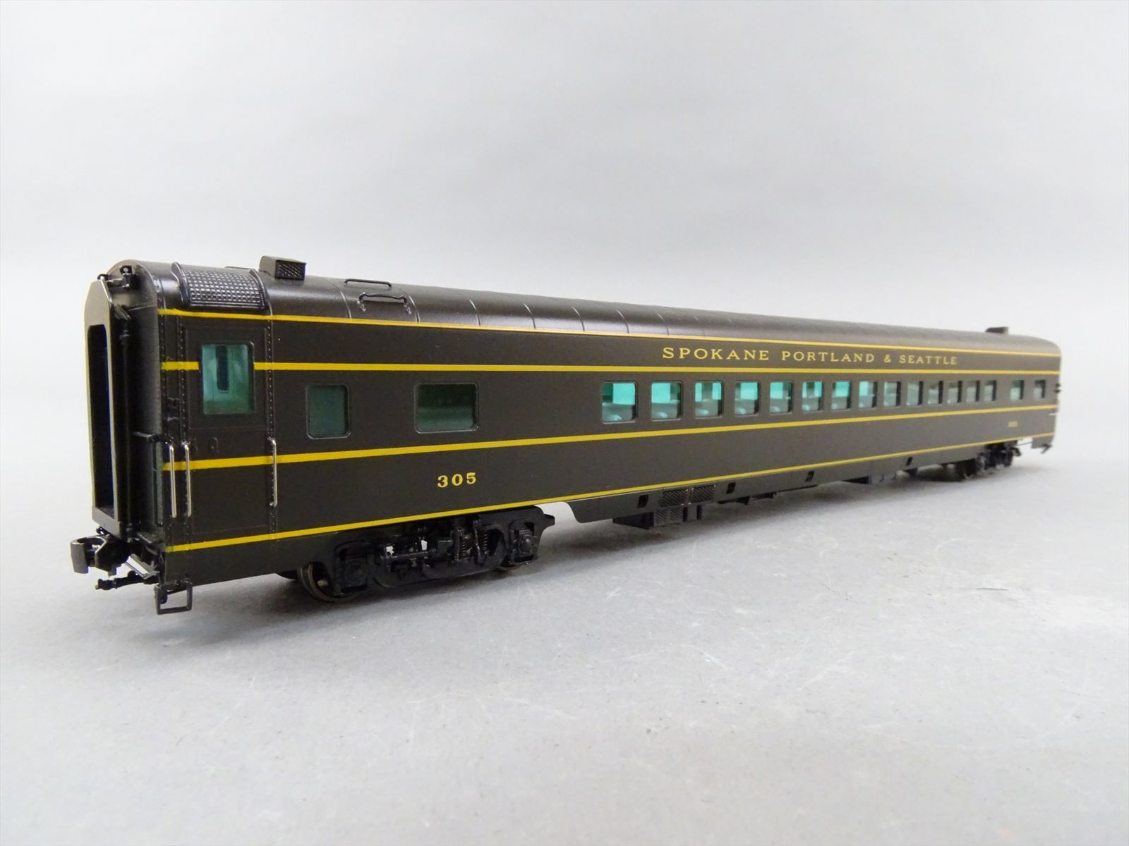 HO Brass Model - RWC SPS03 SP&S Spokane Portland & Seattle 56 Seat Coach #305 Pullman Green - F ...