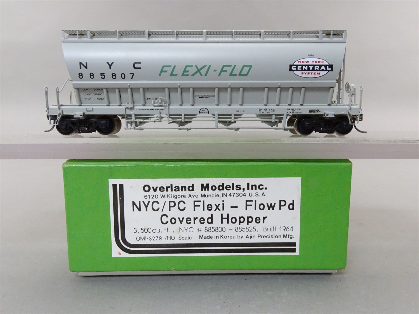 HO Brass Model - OMI 3279 NYC New York Central Flexi-Flow Pd Covered ...