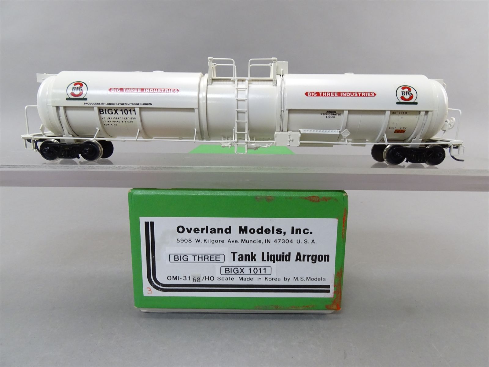 HO Brass Model - OMI 3168 UTLX BIGX Big Three Industries Tank Liquid ...