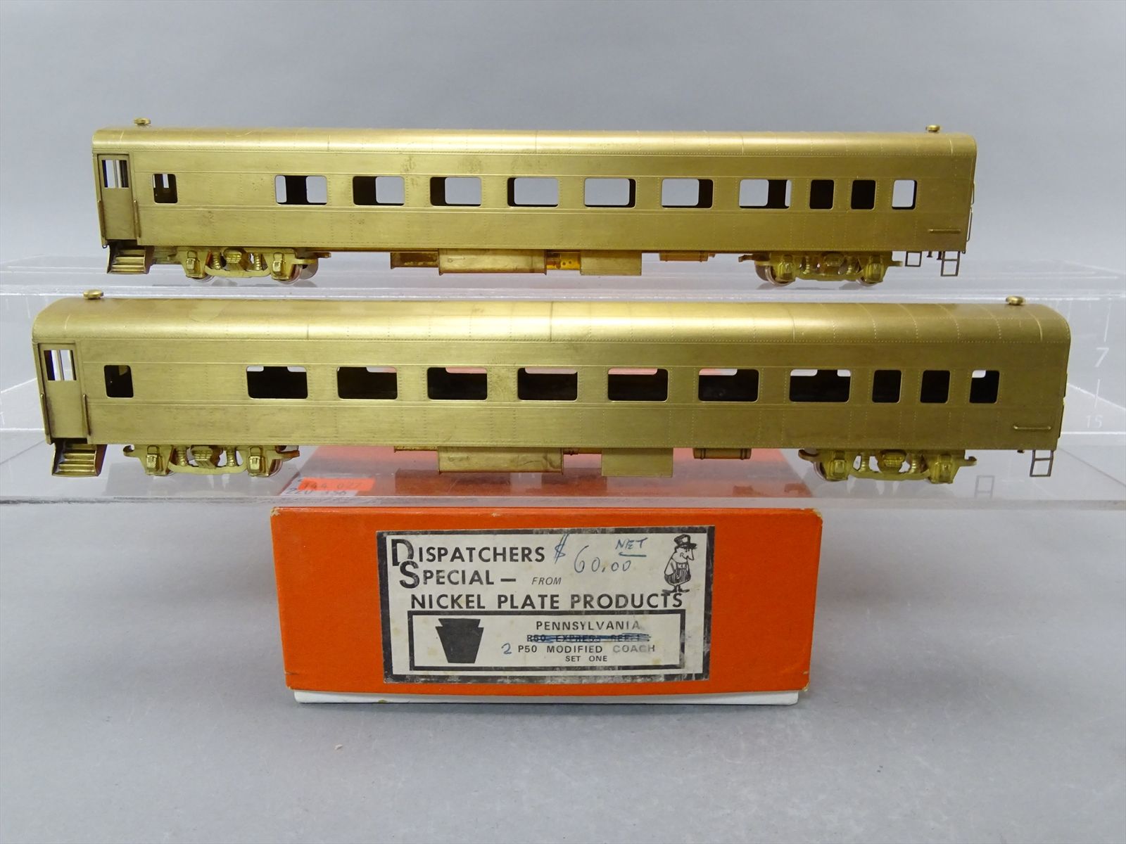 HO Brass Model - NPP PRR Pennsylvania 2 P50 Modified Coaches Coach Set ...