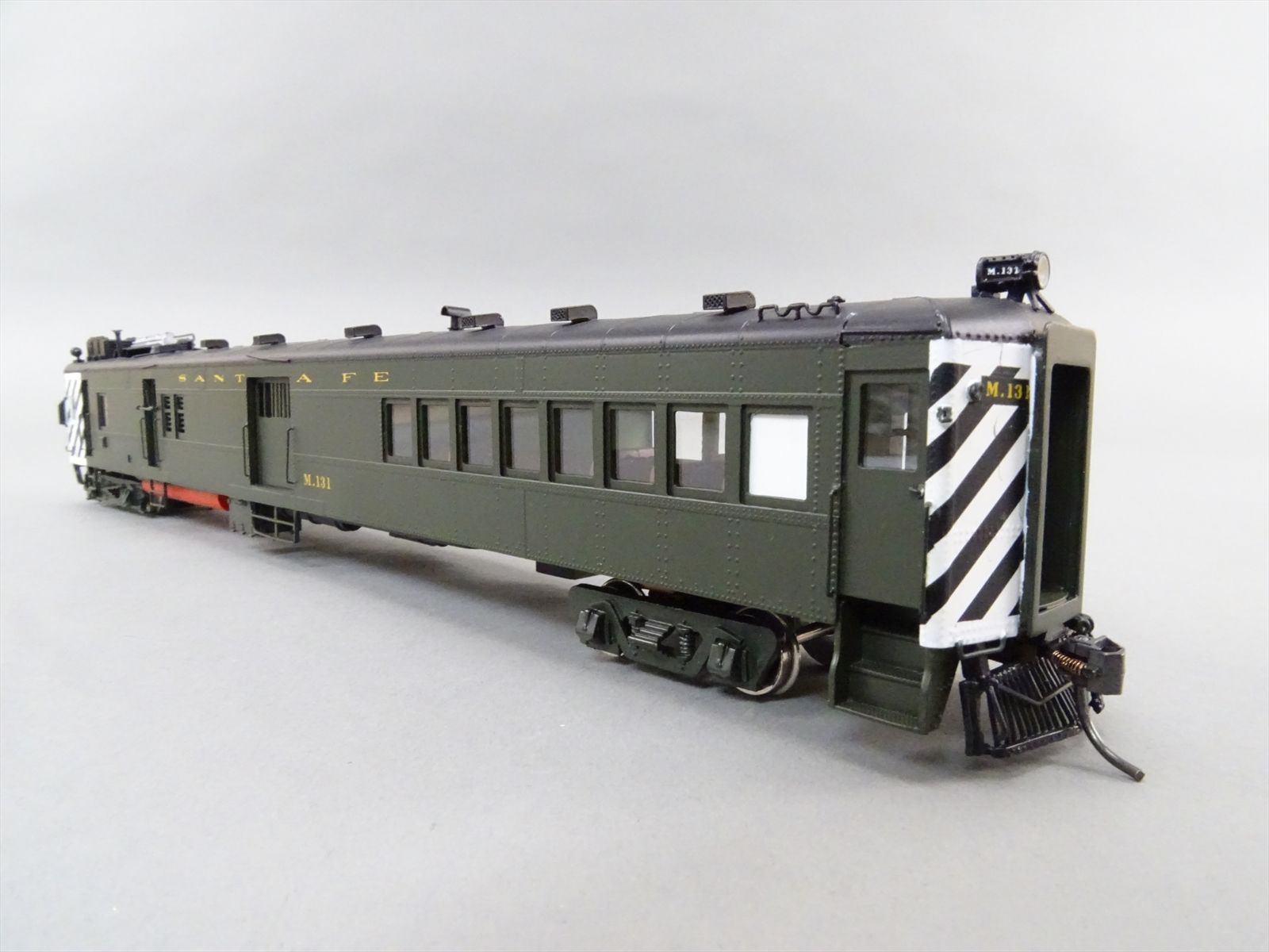 HO Brass Model - Key AT&SF EMD Motor Car M-131 Zebra Stripe - Late Run ...