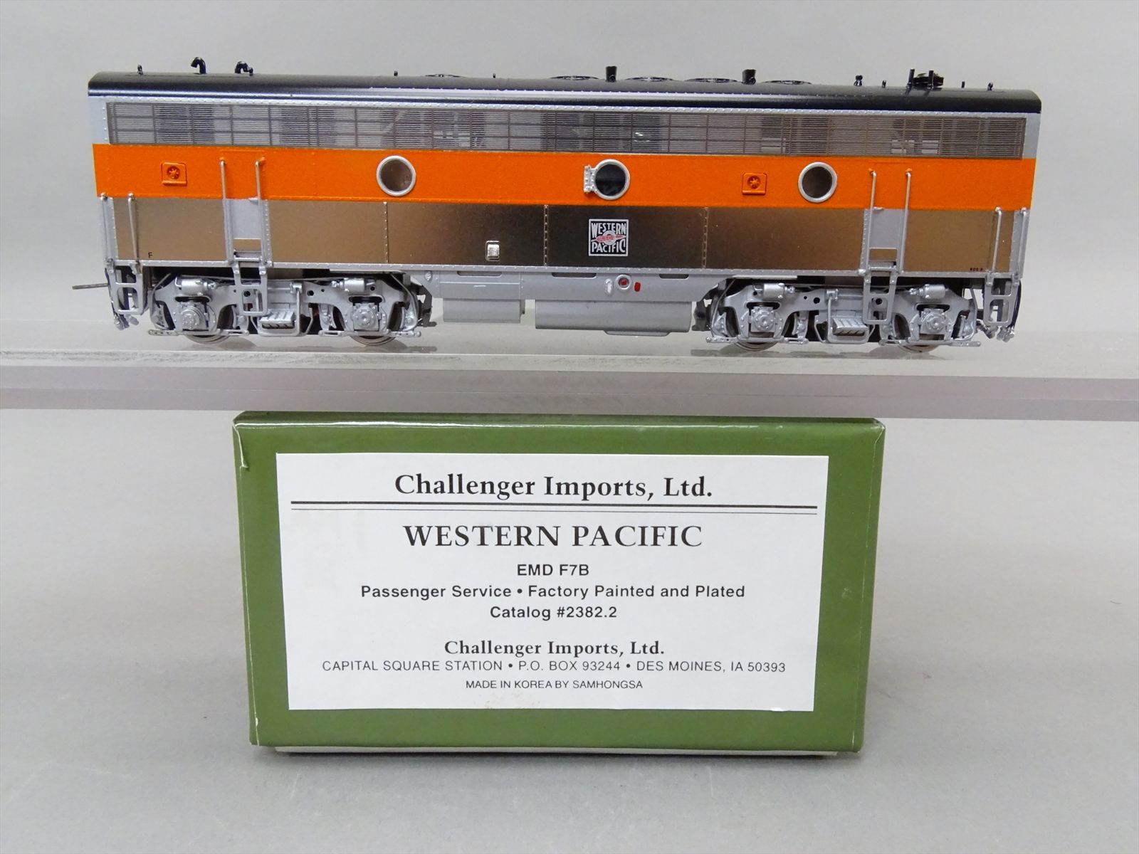 HO Brass Model - CIL 2382.2 WP Western Pacific F7 F7B Passenger Service ...