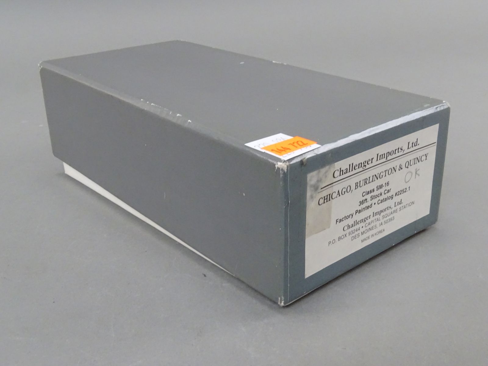 HO Brass Model - CIL 2252.1 CB&Q Burlington 36' Stock Car SM-16 #59312 ...