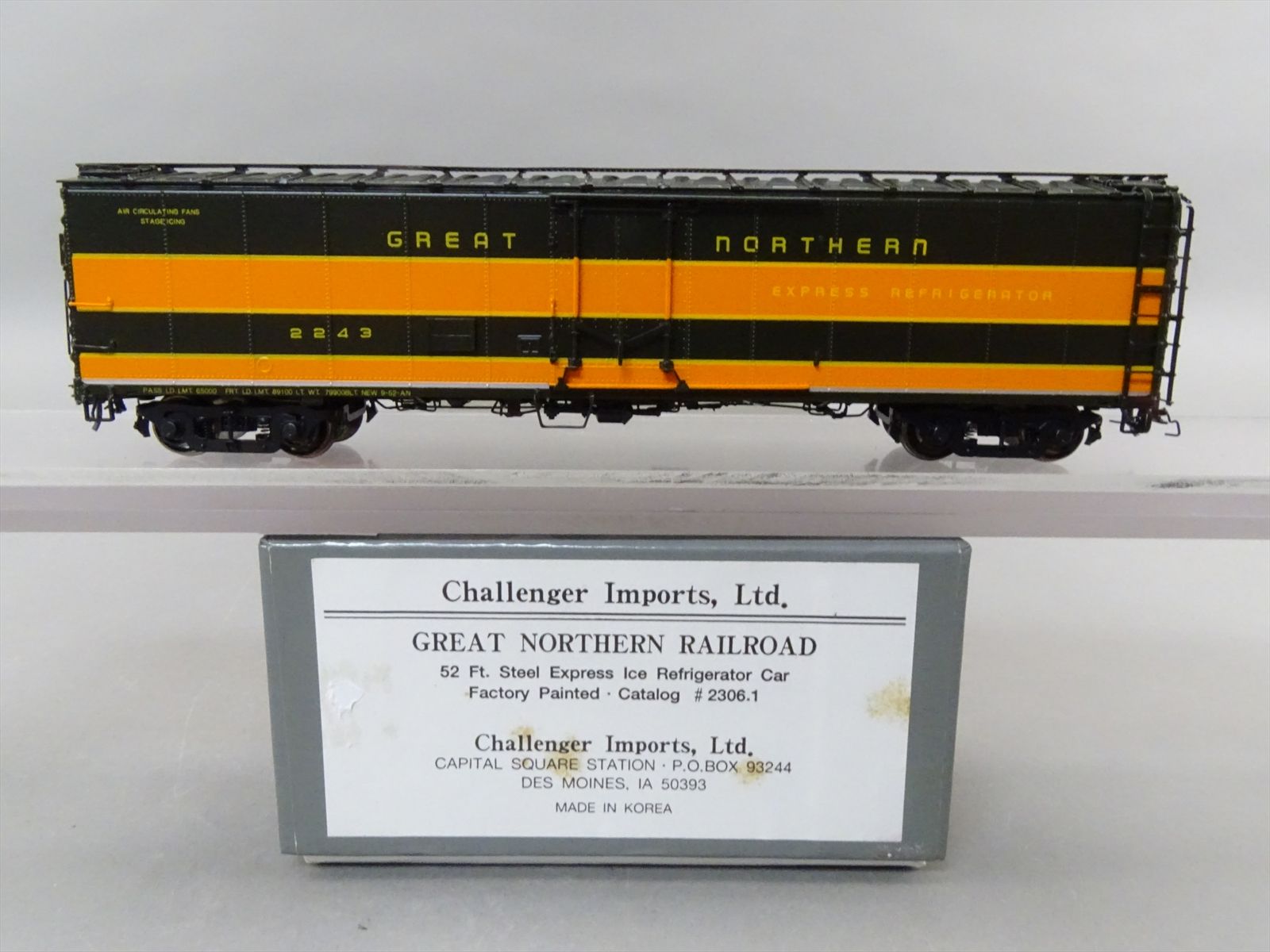 HO Brass Model - CIL 2306.1 GN Great Northern 52' Steel Express Ice ...