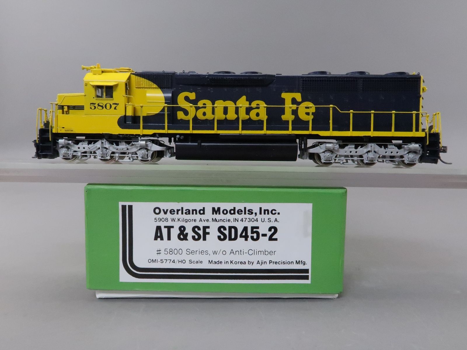 HO Brass Model - OMI 5774 AT&SF Santa Fe SD45-2 #5807 w/o Anti-Climber ...