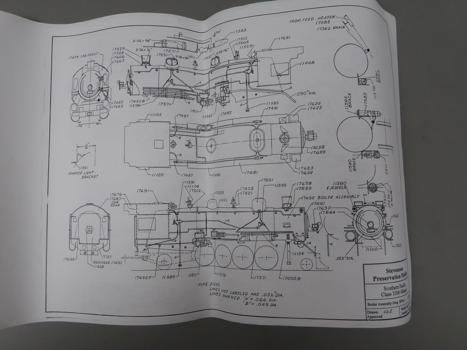 O Brass Kit - Stevenson Preservation Lines Lobaugh 2-8-2 MK6 Sport Cab ...