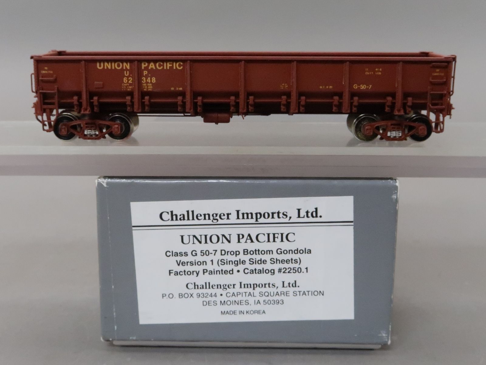 HO Brass Model - CIL 2250.1 UP Union Pacific G 50-7 Drop Bottom Gondola ...