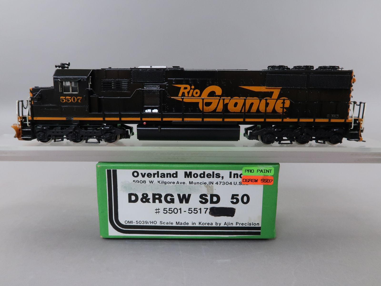 HO Brass Model - OMI 5039 D&RGW Rio Grande SD50 #5507 - Custom - 1988 Run - Ajin