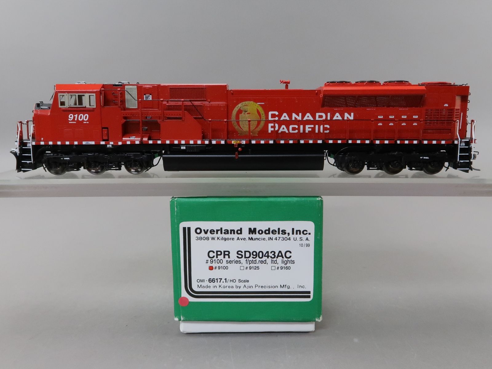 HO Brass Model - OMI 6617.1 CP CPR Canadian Pacific SD9043AC #9100 - F/P + DCC + Sound - 1999 ...