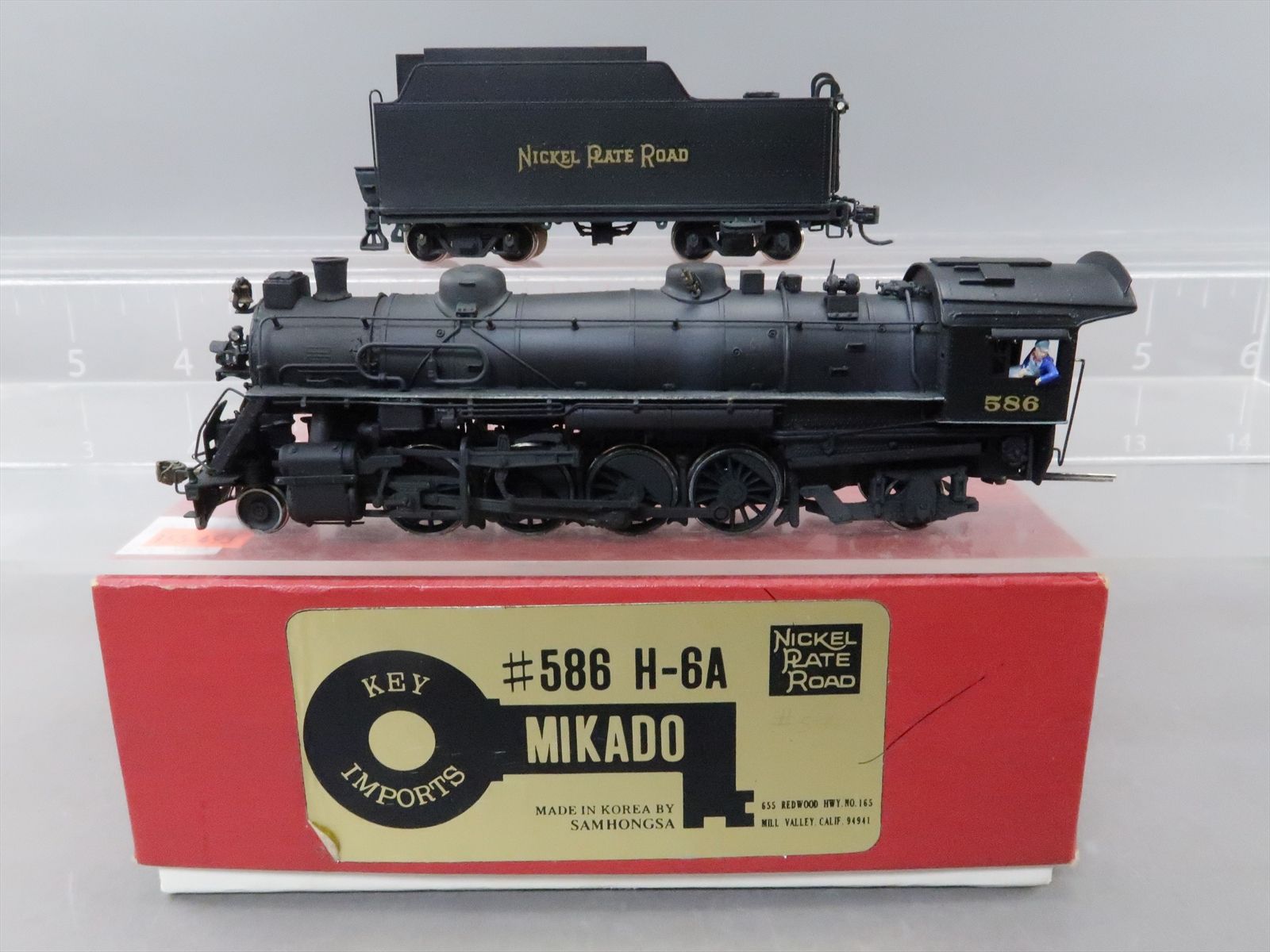 HO Brass Model - Key NKP Nickel Plate Road 2-8-2 H-6A Mikado #586 ...