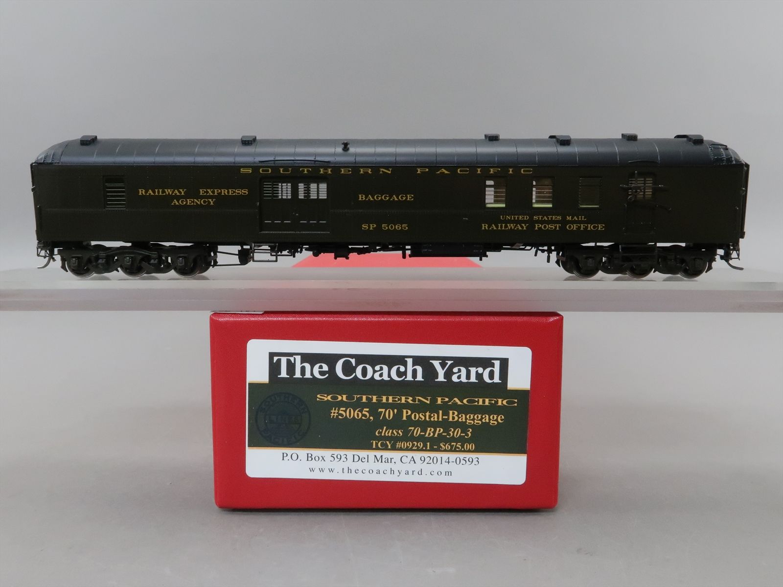 HO Brass Model - TCY 0929.1 SP Southern Pacific 70' Postal Baggage 70 ...