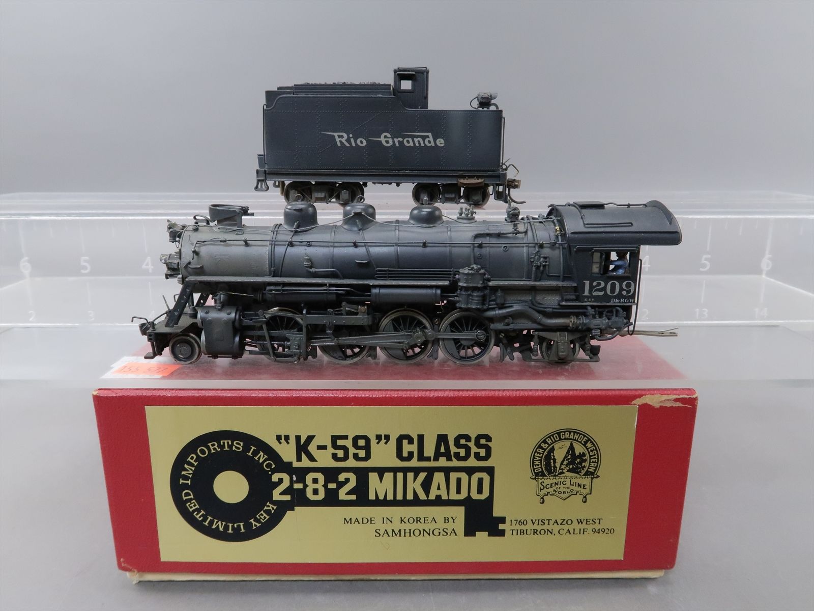 HO Brass Model - Key D&RGW Rio Grande K-59 Mikado 2-8-2 #1209 - Custom ...