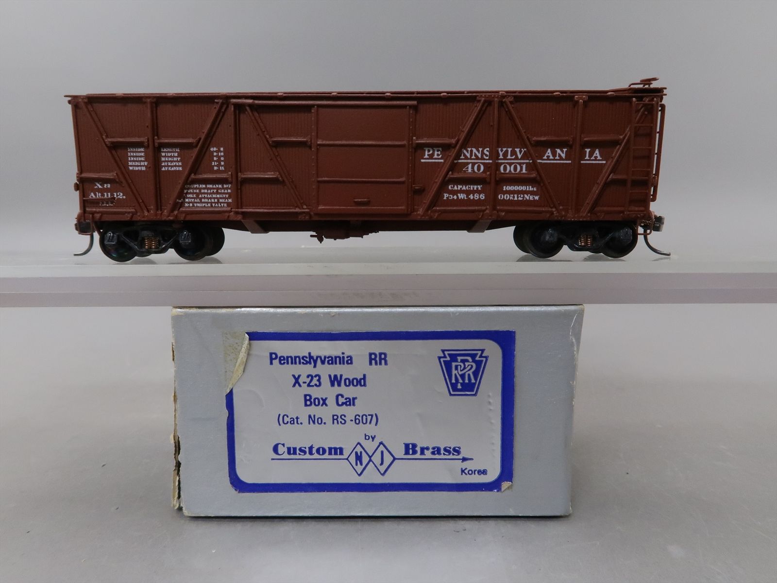 HO Brass Model - NJCB RS-607 PRR Pennsylvania X-23 Outside Braced Wood ...